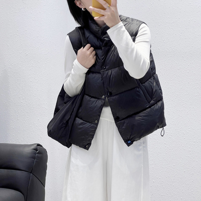 90白鸭绒立领百搭羽绒马甲