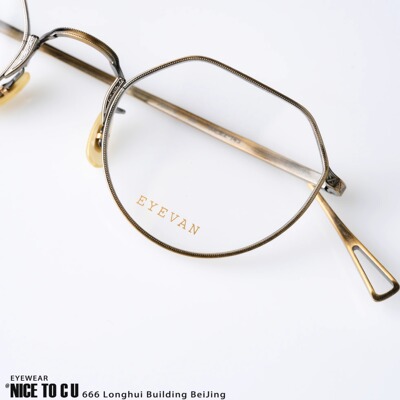 EYEVAN JOHN B-45-AG手工眼镜框复古皇冠形金属质感镜架可配度数