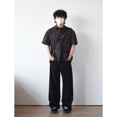 X1617百搭宽松休闲短袖衬衫短袖