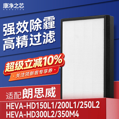 适配万科朗思威新风滤芯HEVA-HD150/200L1/300L2/350M4滤网YG0926