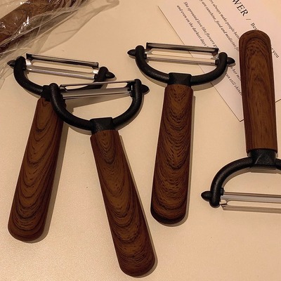 易清洗削皮刀(实物质感好) 木柄刮皮水果蔬菜去皮神器刨皮刀新款