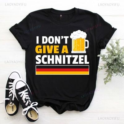 I Don't Give A Schnitzel German Flag Beer Wurst Funny Oktobe