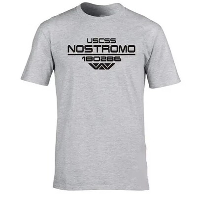 NOSTROMO Alien Aliens Scifi Tribute T-shirt Mens Funny Summe