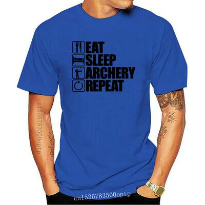 New 2021est 2021 T Shirt Men 2021 Funny Eat Sleep Archery Re