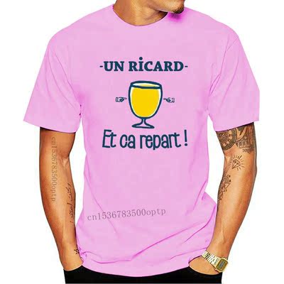 New T-Shirt Un Ricard et ca repart ! 100% cotton men T shirt