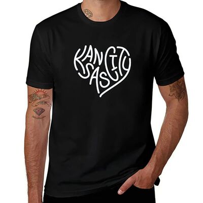 LOVE KC (letters only white) T-Shirt Man t-shirt blue archiv