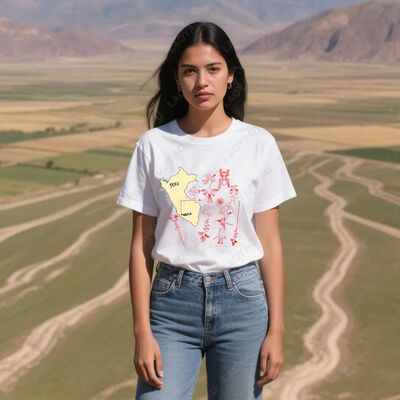 Peru Retro and Mysterious Culture Nazca Lines Graphic T Shir