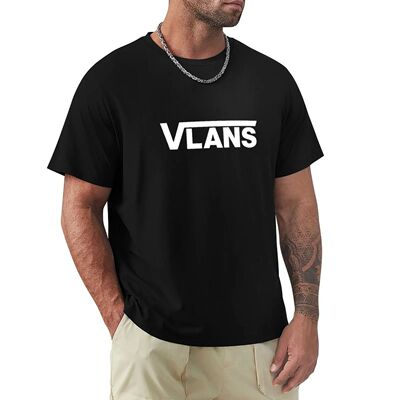 Cotton T-shirts Black T Shirt for Men VLANs Network Engineer