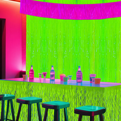 Fluorescent macaron rain curtain banner for festival party