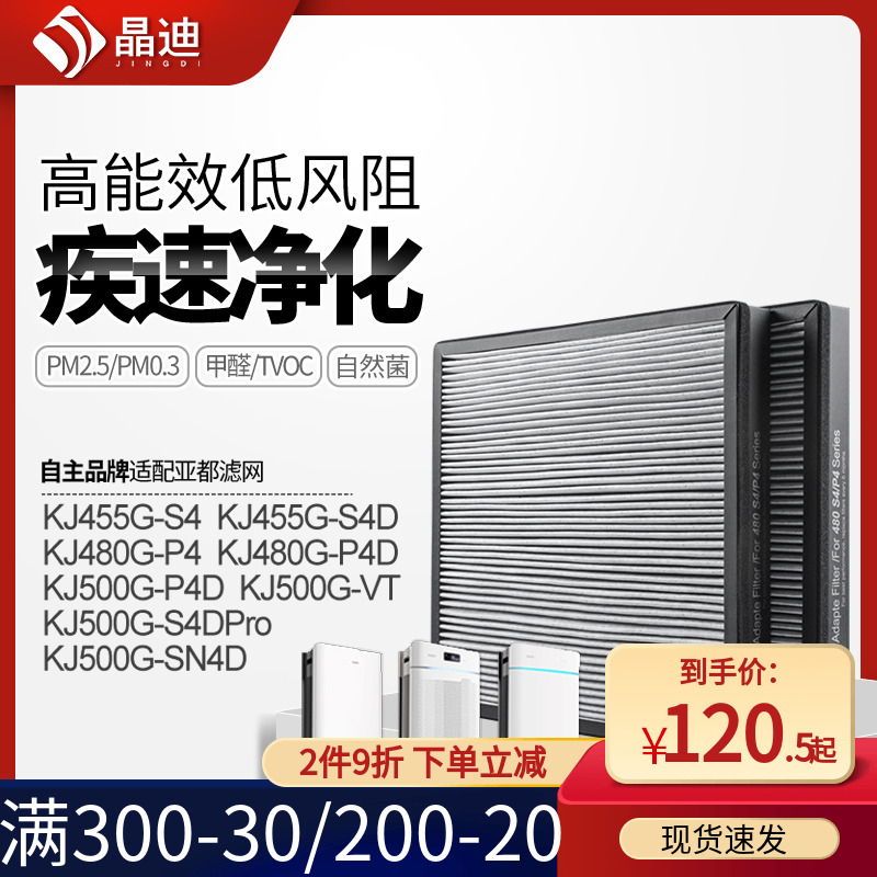 适配亚都空气净化器过滤网双面侠KJ500G-S4DPro/KJ500G-P4D过滤芯_虎窝淘