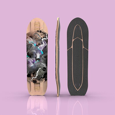 战翼推土机35速降长板Downhill/Freeride全能板公路板专业板滑板