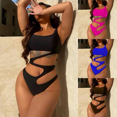 Swimsuit women's one-piece bikini hollow swimsuit