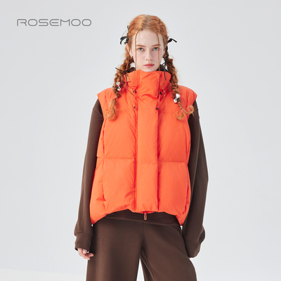 容子木ROSEMOO25冬【商场同款】轻暖舒适方块羽绒马甲RSS4AP408D
