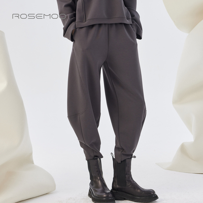 容子木ROSEMOO25秋商场同款微弹含莫代尔松紧腰长裤RSS3KP320C