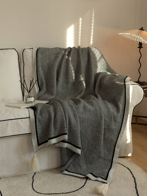 炸弹大叔沙发毯秋冬午睡毯空调毯无障碍豪华高档针织毯斯堪的纳维