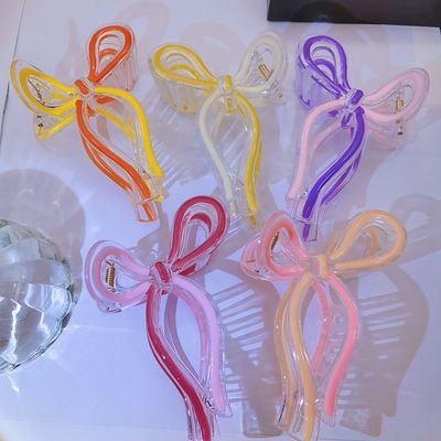 新款蝴蝶结彩色发夹抓夹鲨鱼夹