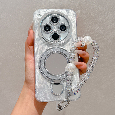 羽纱闪粉补妆镜支架适用OPPOfindx8手机壳OPPOfindx9新款findx8s+镜头膜findx7Pro全包防摔X8ultra高级感x6女