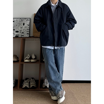 水洗长裤子松紧腰牛仔裤