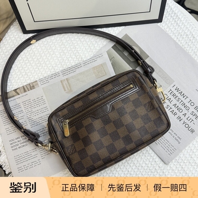 全原LV正品二手中古包棋盘格相机包开口笑20男女通背