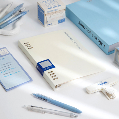 【加厚锦云纸】小槑同学淡彩活页本B5高颜值不硌手笔记本本子A5可拆卸活页夹外壳初中高中生专用简约ins风