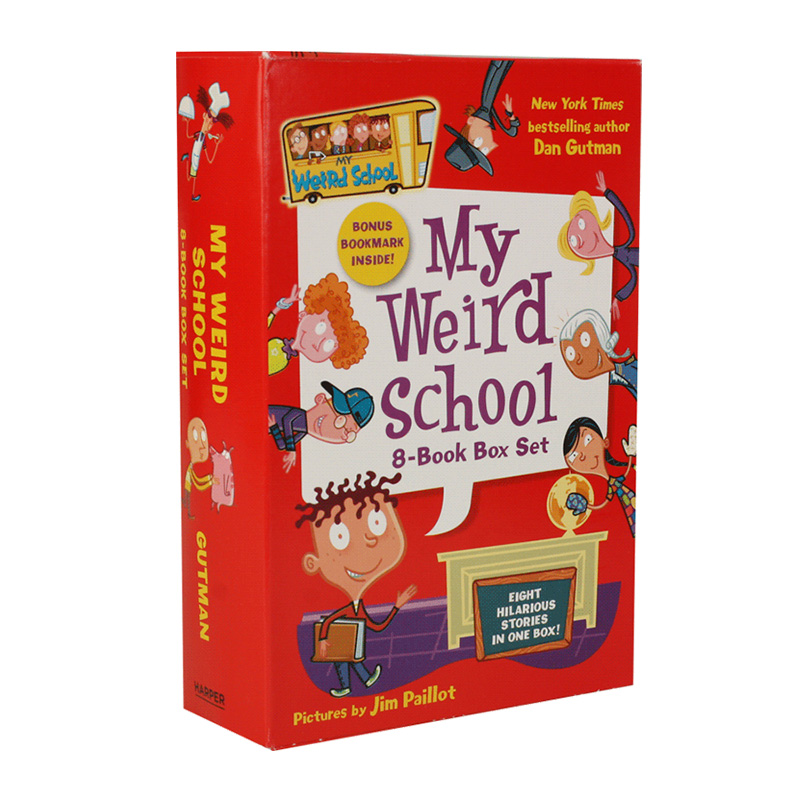 正版现货疯狂学校 8本套装我的疯狂学校英文原版 My Weird School 8 book Box Set校园题材经典初*章节书美国小学推荐 ...