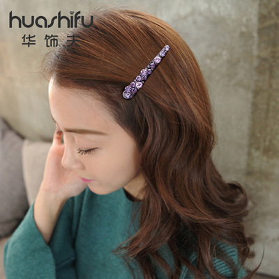 韩版水钻头饰刘海夹网红