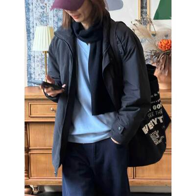 琴仔 3M新雪丽棉防风保暖棉服外套休闲百搭立领长款上衣女D5192