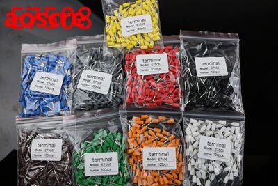 100PCS/Pack E7508 Tube insulating Insulated terminals 0.75MM