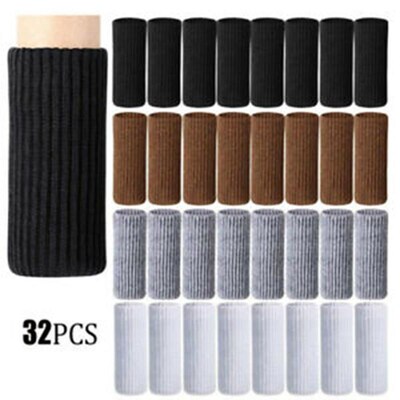32PCS Knitted Chair Leg Socks Furniture Table Feet Leg Floor