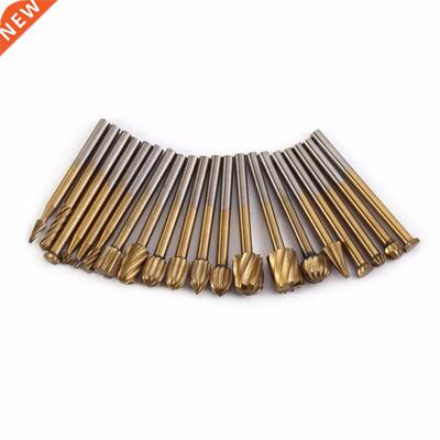 20PC Milling Burrs Cutter Set Rotary Tools HSS Burrs Rotary