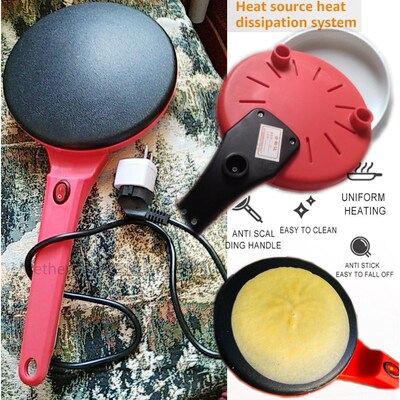 Electric Crepe Pizza Maker Machine Pancake Pan Non-Stick Gri
