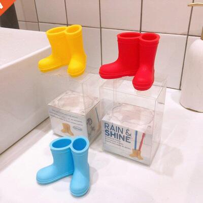 1pc Silicone Toothbrush Holder Creative Rain Boots Toothbrus