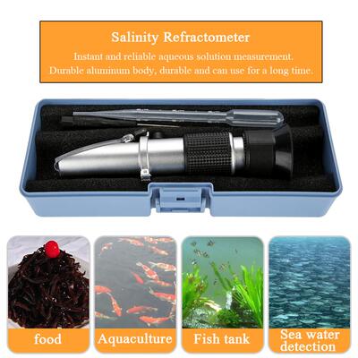 Salinity Refractometer Seawater Salinity Meter Aquarium Opti