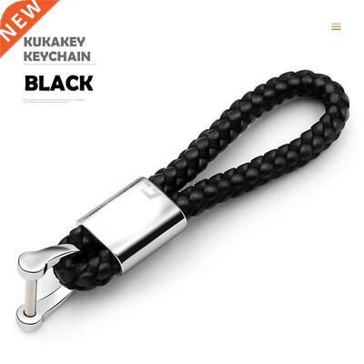 Leather Hand Woven Keychain Metal key Chains Customize Pers