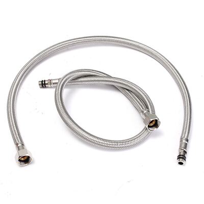 New Flexible Faucets Braided Hose Tap 2 X 24 Inch Length Lin