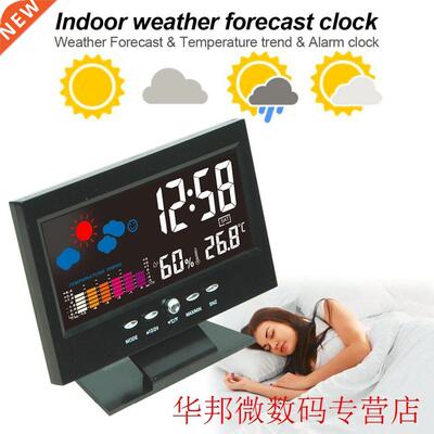 Digital Temperature Humidity Meter Clock Thermometer Hygrome