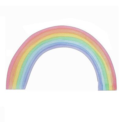 Large Watercolour Rainbow Wall Stickers for Kids Room Living