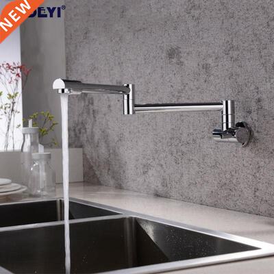 s Wall Mounted Kitchen Faucet Pot Filler Faucet Swivel Foldi