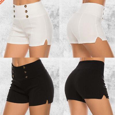 Summer Women Shorts High Waist Office Wear Casual Wide Leg