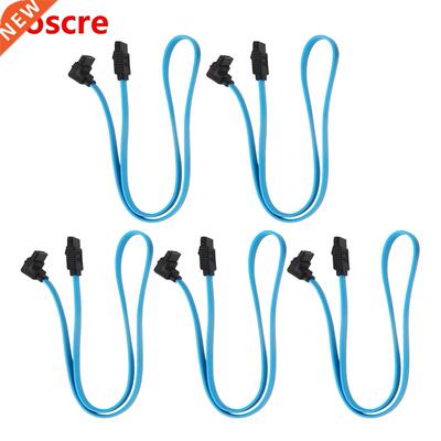 contacteur modulaire 5PCs SATA3.0 Data Cable Elbow Blue 6Gb/