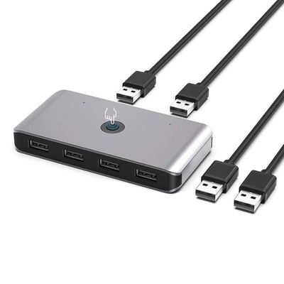 USB 2.0 Switch Selector, Two Computers 6 Port USB 2.0 Periph