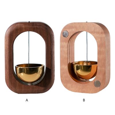 Creative Windchime Solid Wood Brass Refrigerator Door Wind B