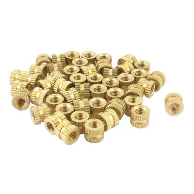 M3 x 3mm x 4mm Brass Injection Molding Knurled Threaded Inse