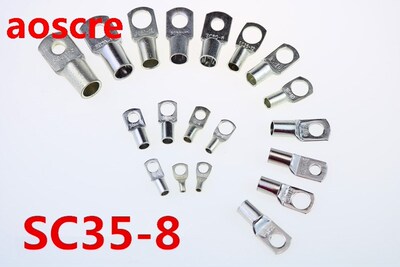 30pcs/Lot SC 35-8 35mm2 8mm Bolt Hole Tinned Copper Cable lu