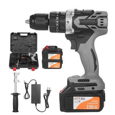 Cordless Electric Drill 1/2 Inch Metal Keyless Chuck 20+ Po