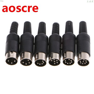 1Pc Male DIN Plug Socket Connector 3/4/5/6/7/8 PIN Chassis C