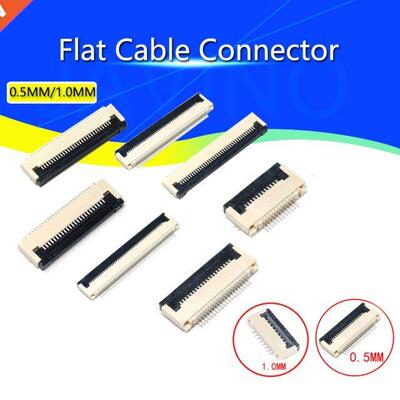 10pcs 0.5mm/1mm Pitch Under Clamshell Socket FPC FFC Flat Ca