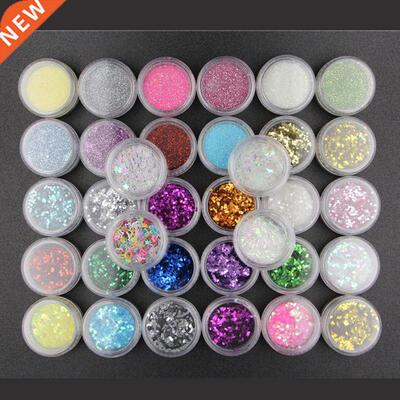 34 Colors Resin Pigment Mica Powder Glitters Sequains Flashi