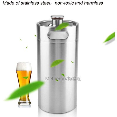 Portable Mini Keg Style Stainless Steel Beer Homebrew Barrel