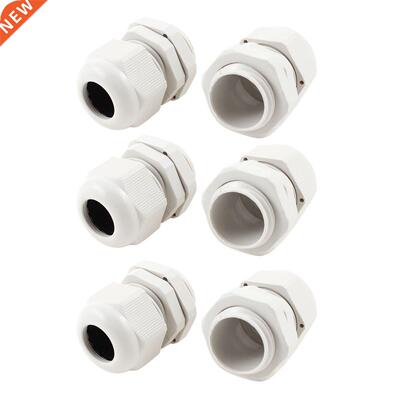 6 Pcs White Cable Glands Jointer M20 x 1.5